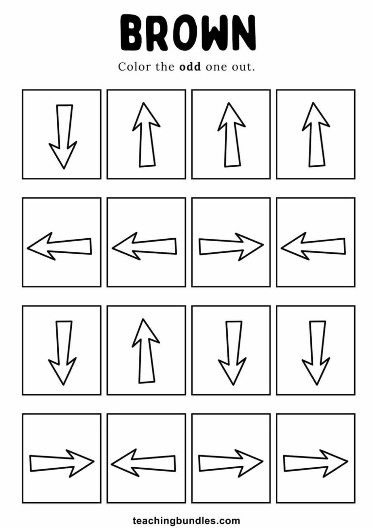 Free Brown Color Worksheets - Teachingbundles
