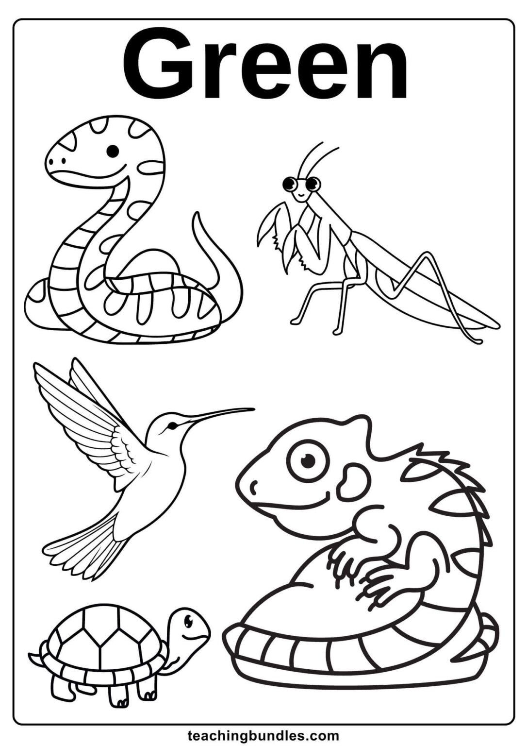 Free Green Color Worksheets - Teachingbundles