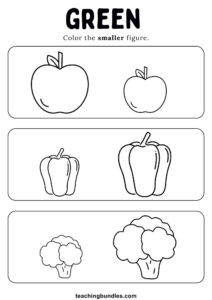 Free Green Color Worksheets - Teachingbundles