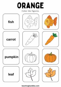 Free Orange Color Worksheets - Teachingbundles