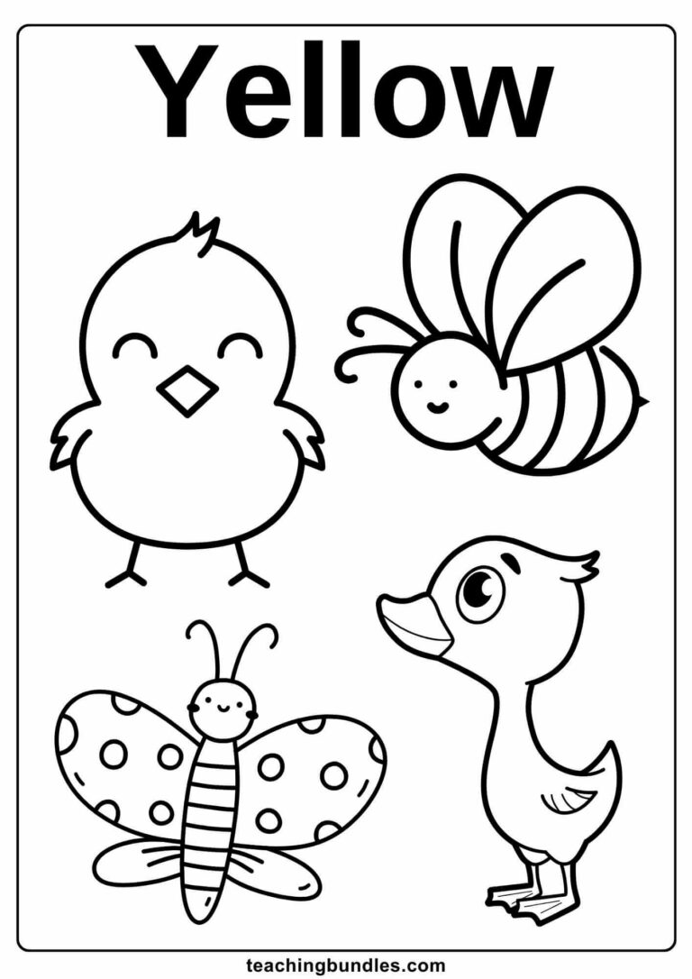 Free Yellow Color Worksheets - Teachingbundles