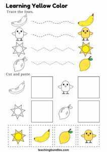 Free Yellow Color Worksheets - Teachingbundles