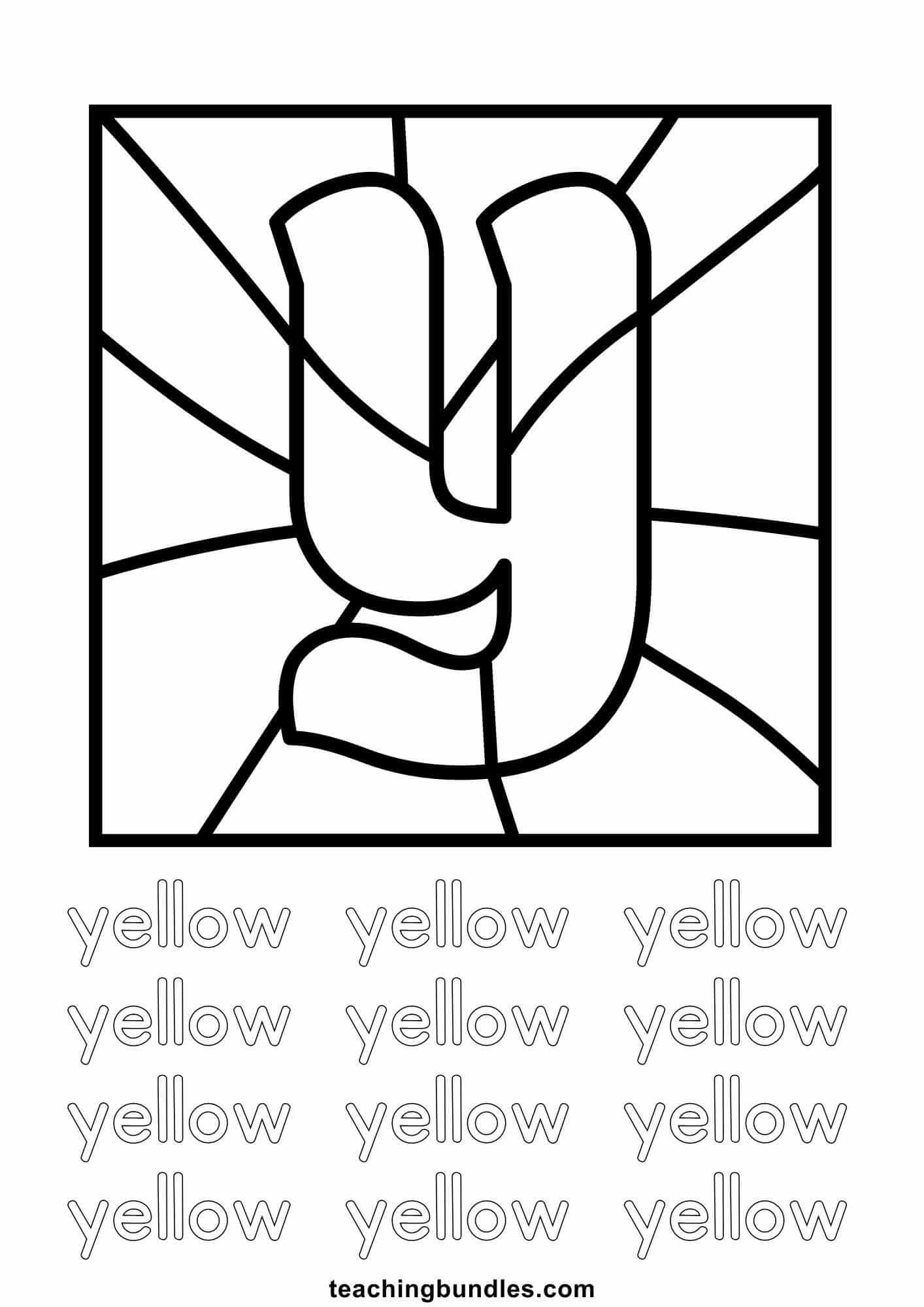 Free Yellow Color Worksheets - Teachingbundles