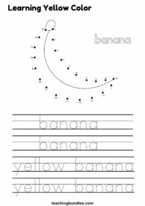 Free Yellow Color Worksheets - Teachingbundles