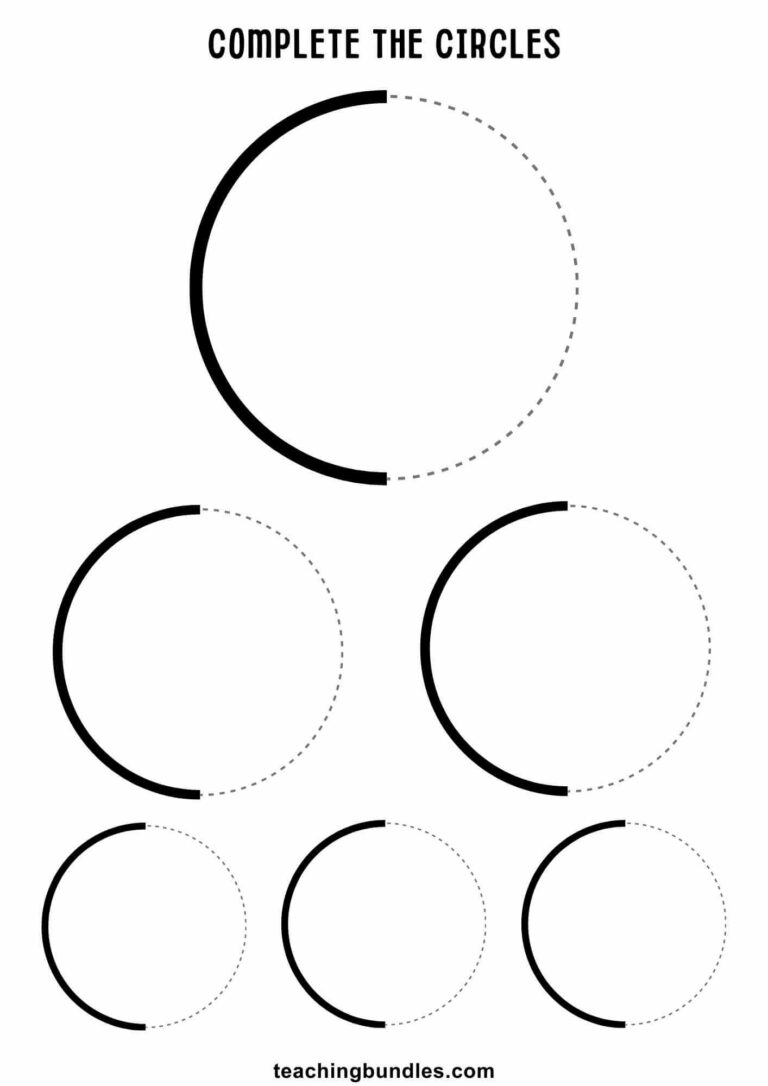 Circle Shape Worksheets - Teachingbundles