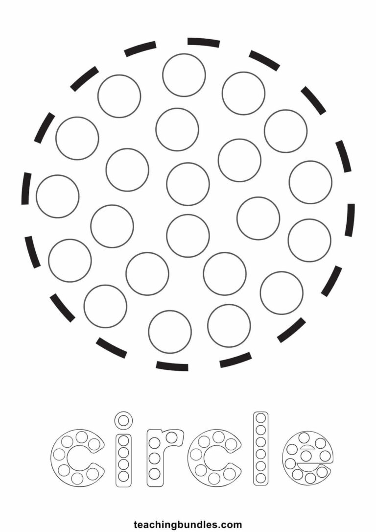Circle Shape Worksheets - Teachingbundles