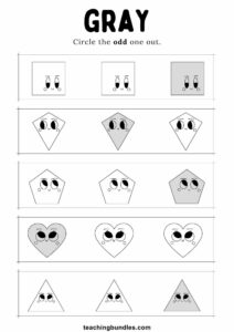 Free Gray Color Worksheets - Teachingbundles