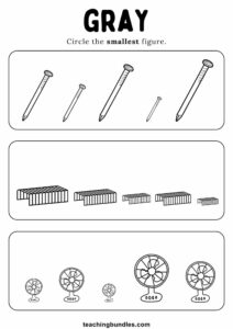 Free Gray Color Worksheets - Teachingbundles