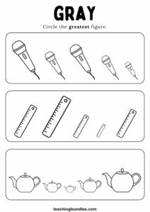 Free Gray Color Worksheets - Teachingbundles