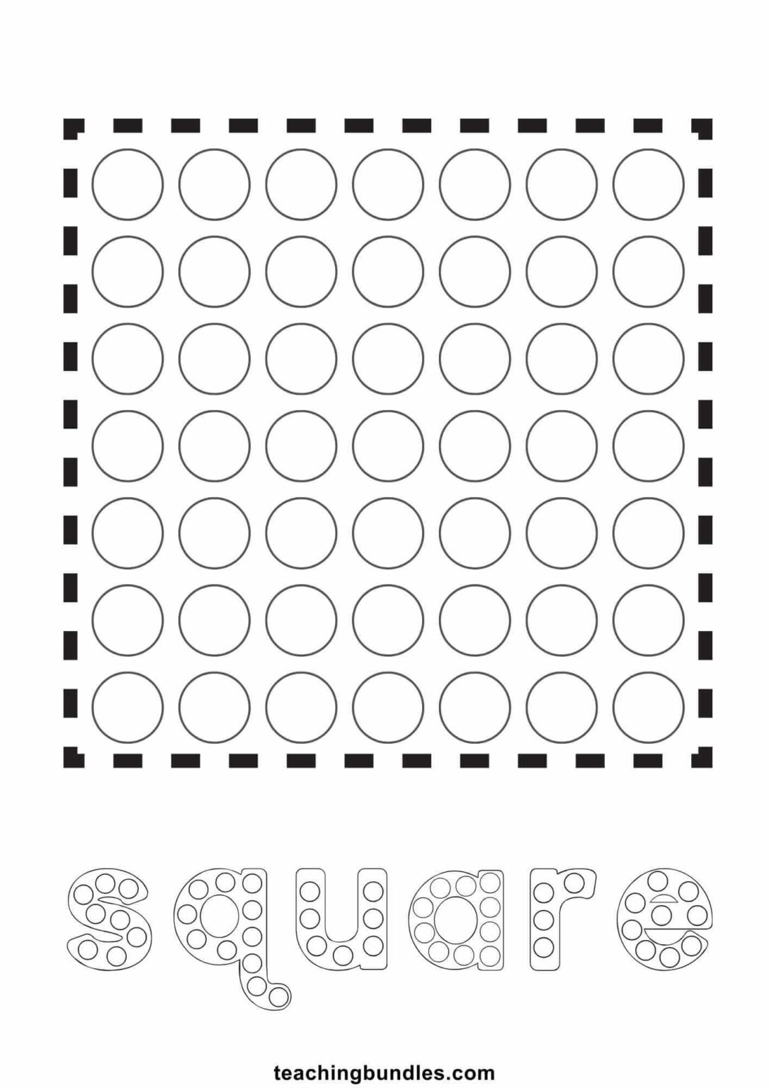 Square Shape Worksheets - Teachingbundles
