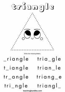 Triangle Shape Worksheets - Teachingbundles