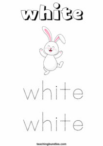 Free White Color Worksheets - Teachingbundles