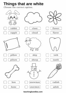 Free White Color Worksheets - Teachingbundles