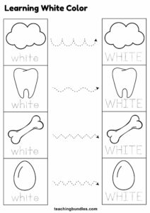 Free White Color Worksheets - Teachingbundles