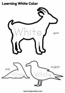 Free White Color Worksheets - Teachingbundles