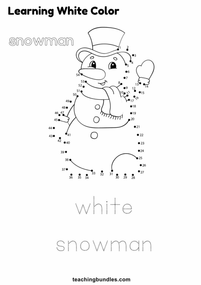 Free White Color Worksheets - Teachingbundles