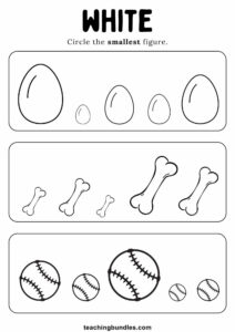 Free White Color Worksheets - Teachingbundles