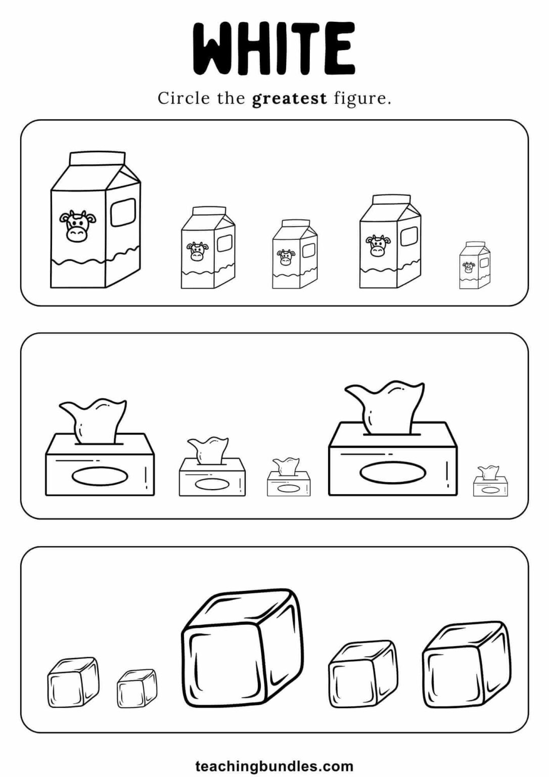 Free White Color Worksheets - Teachingbundles