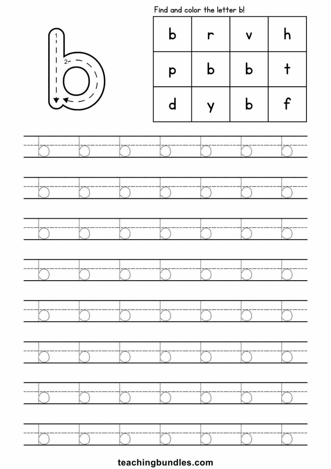 Free Lowercase Letters Tracing Worksheets - Teachingbundles