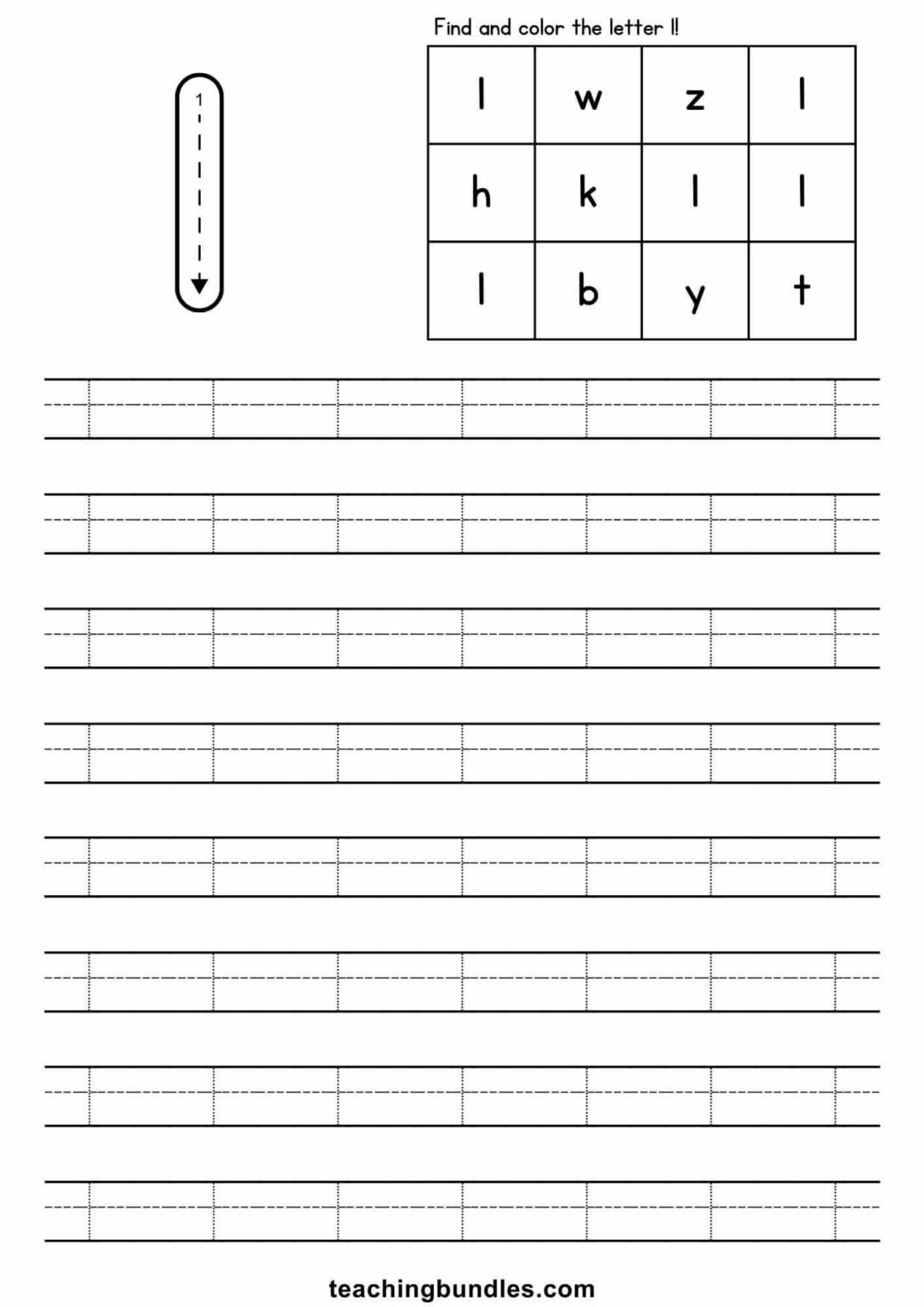 Free Lowercase Letters Tracing Worksheets - Teachingbundles