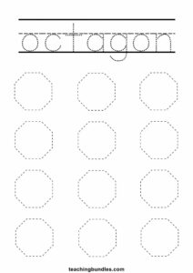 Octagon Shape Worksheets - Teachingbundles