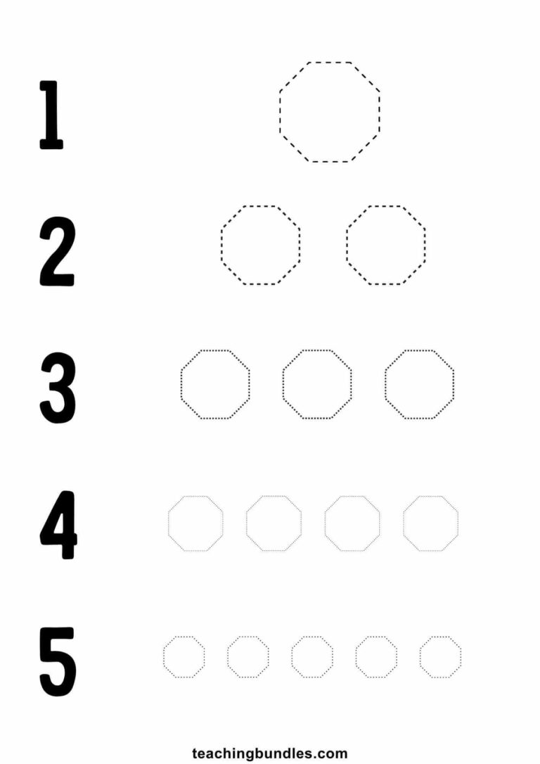 Octagon Shape Worksheets - Teachingbundles
