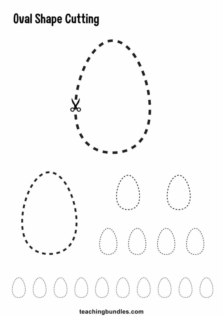 Oval Shape Worksheets - Teachingbundles
