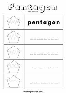 Pentagon Shape Worksheets - Teachingbundles