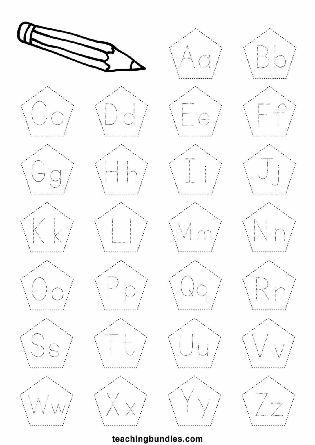 Pentagon Shape Worksheets - Teachingbundles