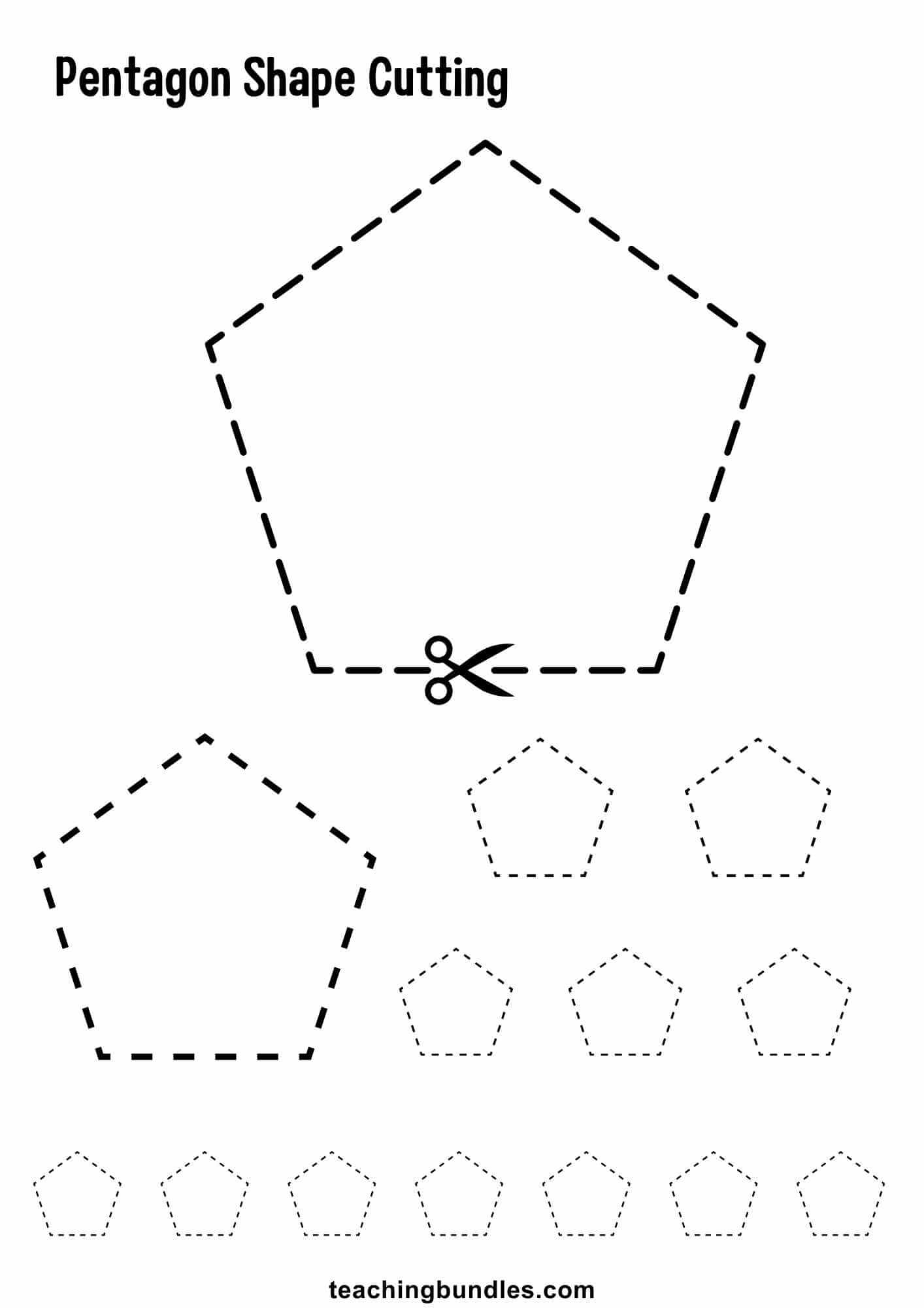 Pentagon Shape Worksheets - Teachingbundles