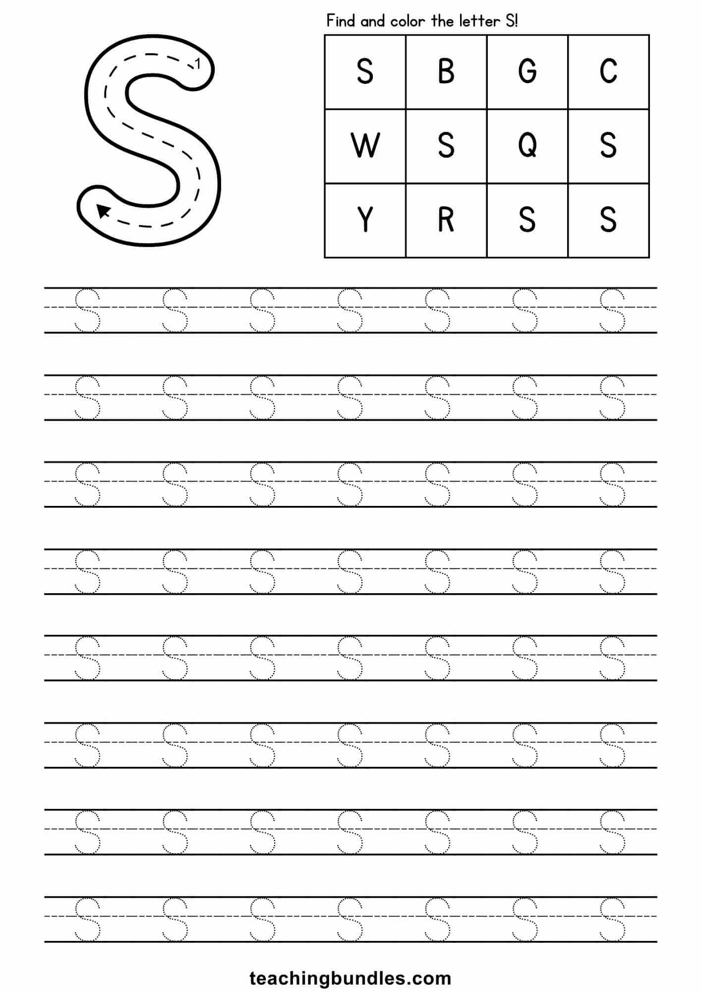 Free Uppercase Letters Tracing Worksheets - Teachingbundles