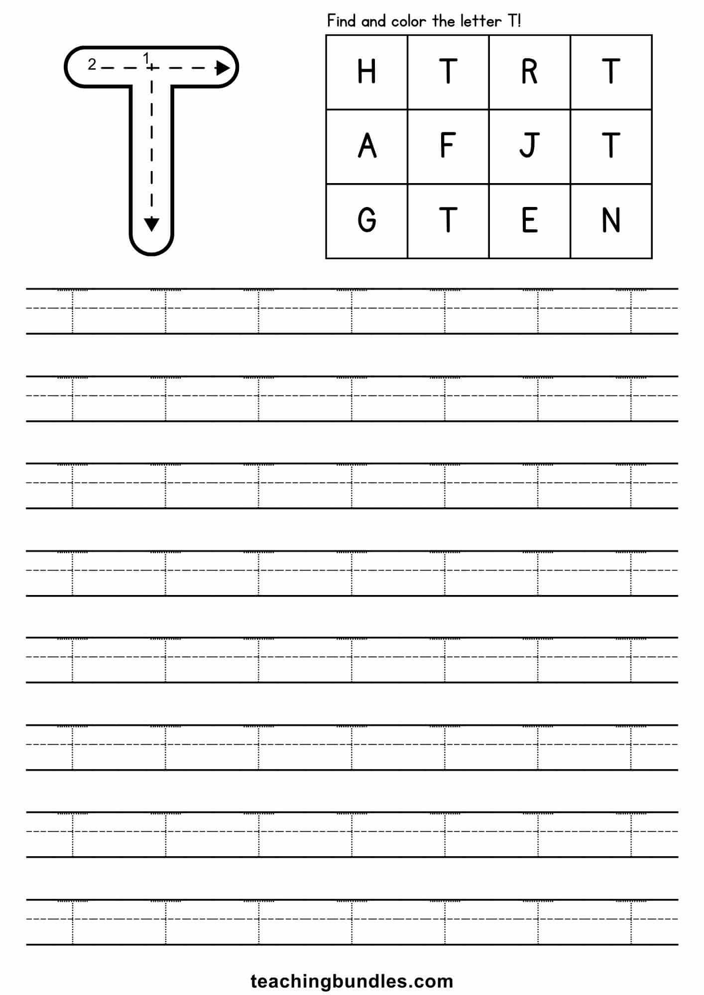 Free Uppercase Letters Tracing Worksheets - Teachingbundles