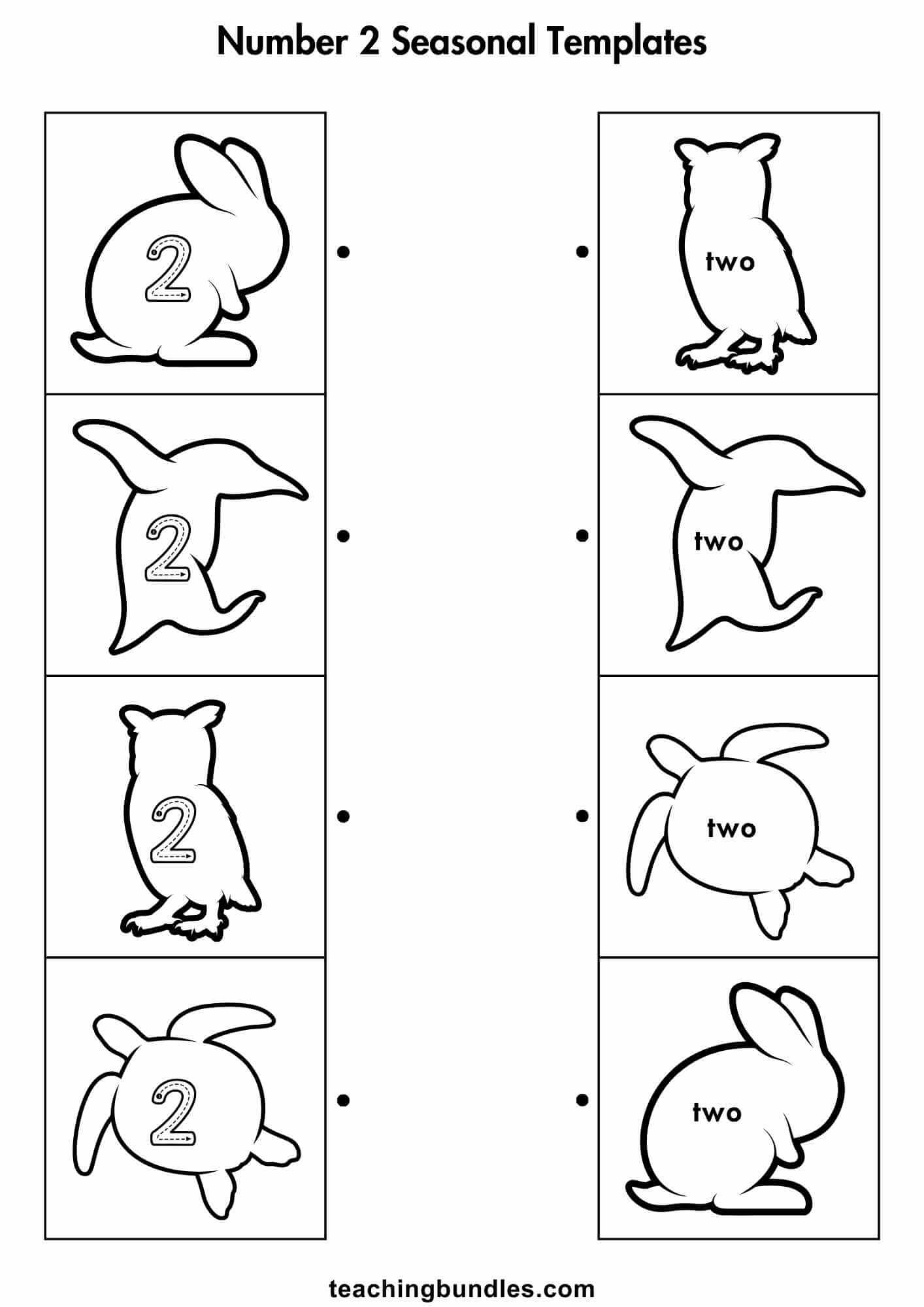 Number 2 Worksheets - Teachingbundles