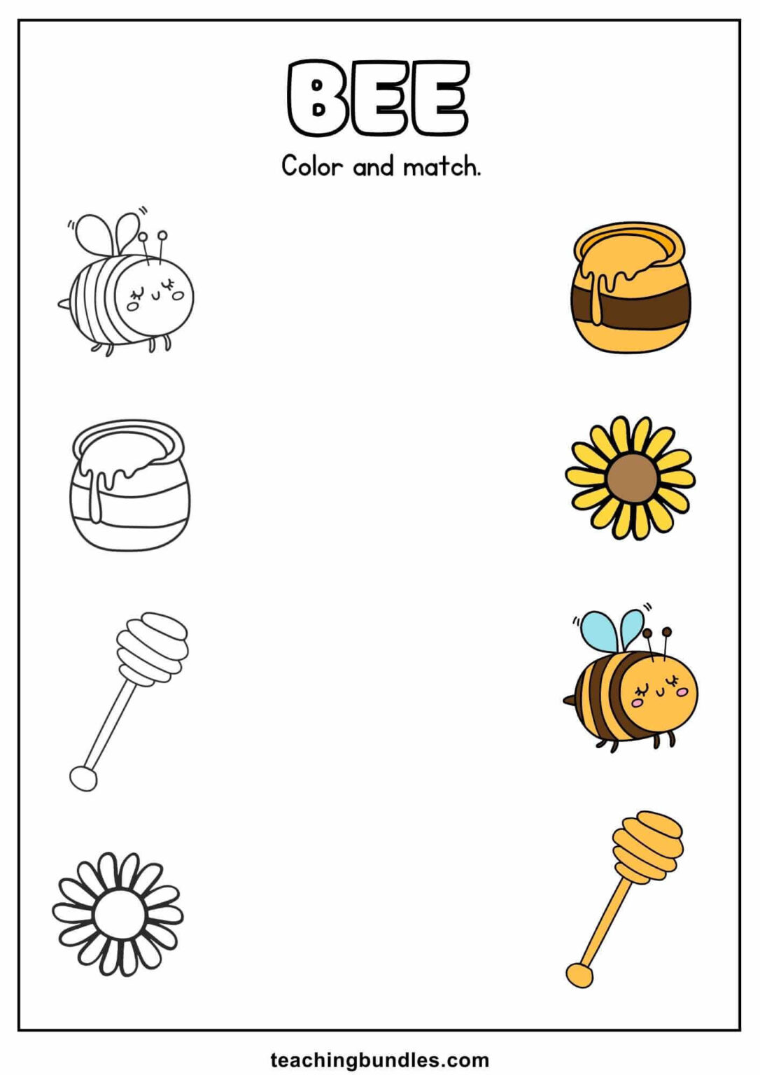 Bee Activity Pages - Teachingbundles