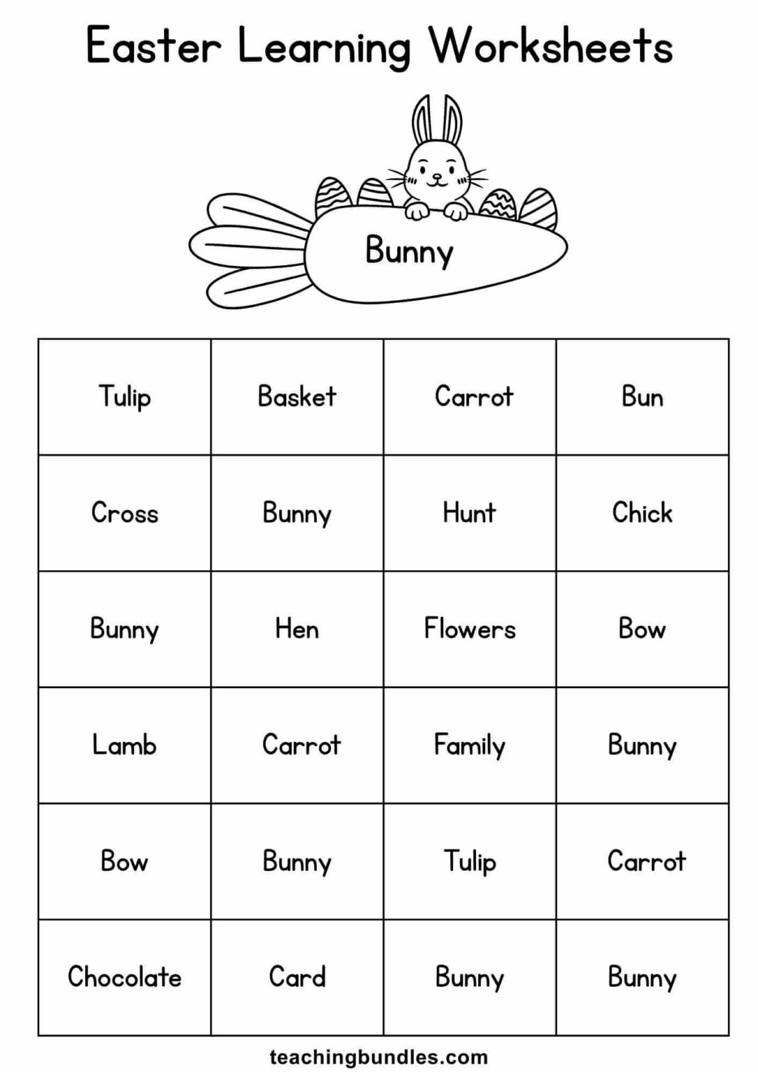 Easter Preschool Worksheet Bundle - Teachingbundles