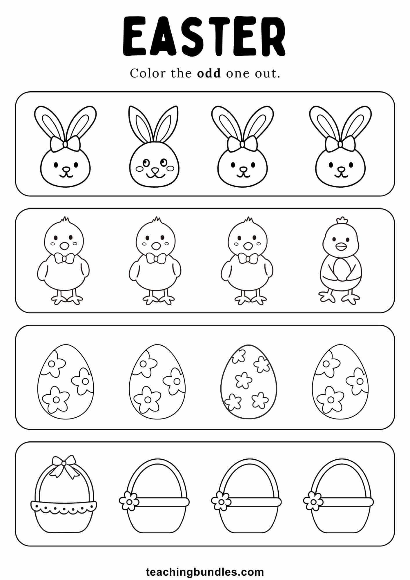 Easter Preschool Worksheet Bundle - Teachingbundles