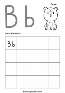 Letter B Tracing Worksheets - Teachingbundles