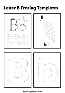 Letter B Tracing Worksheets - Teachingbundles