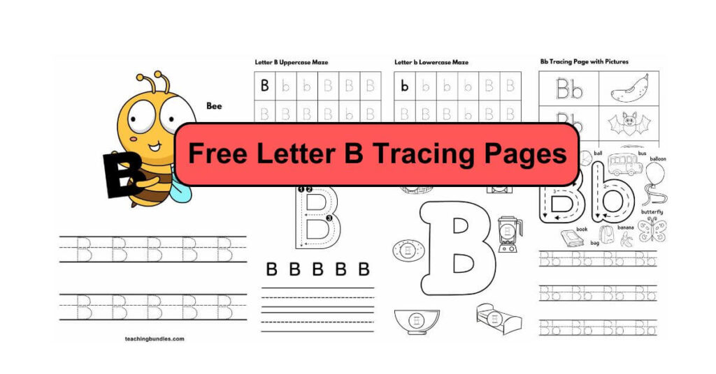 Letter B Tracing Worksheets - Teachingbundles