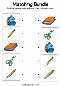 Free Preschool Matching Worksheets - Teachingbundles