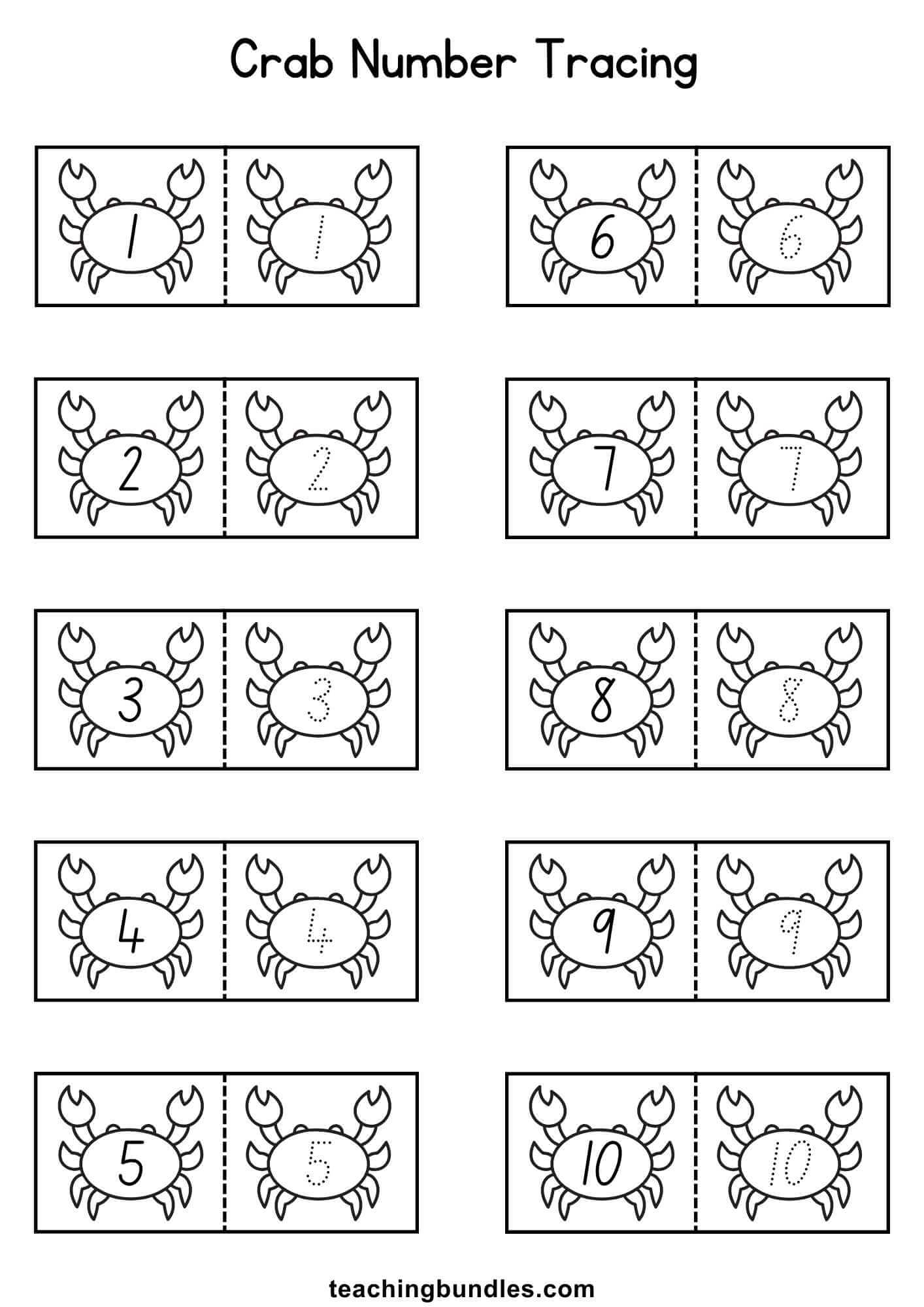 Crab Activity Pages - Teachingbundles