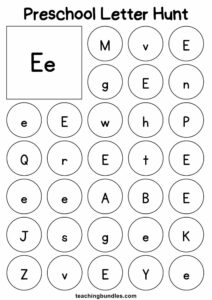Preschool Letter Hunt Worksheets - Teachingbundles