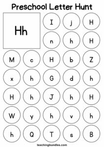 Preschool Letter Hunt Worksheets - Teachingbundles