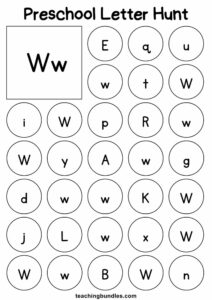 Preschool Letter Hunt Worksheets - Teachingbundles