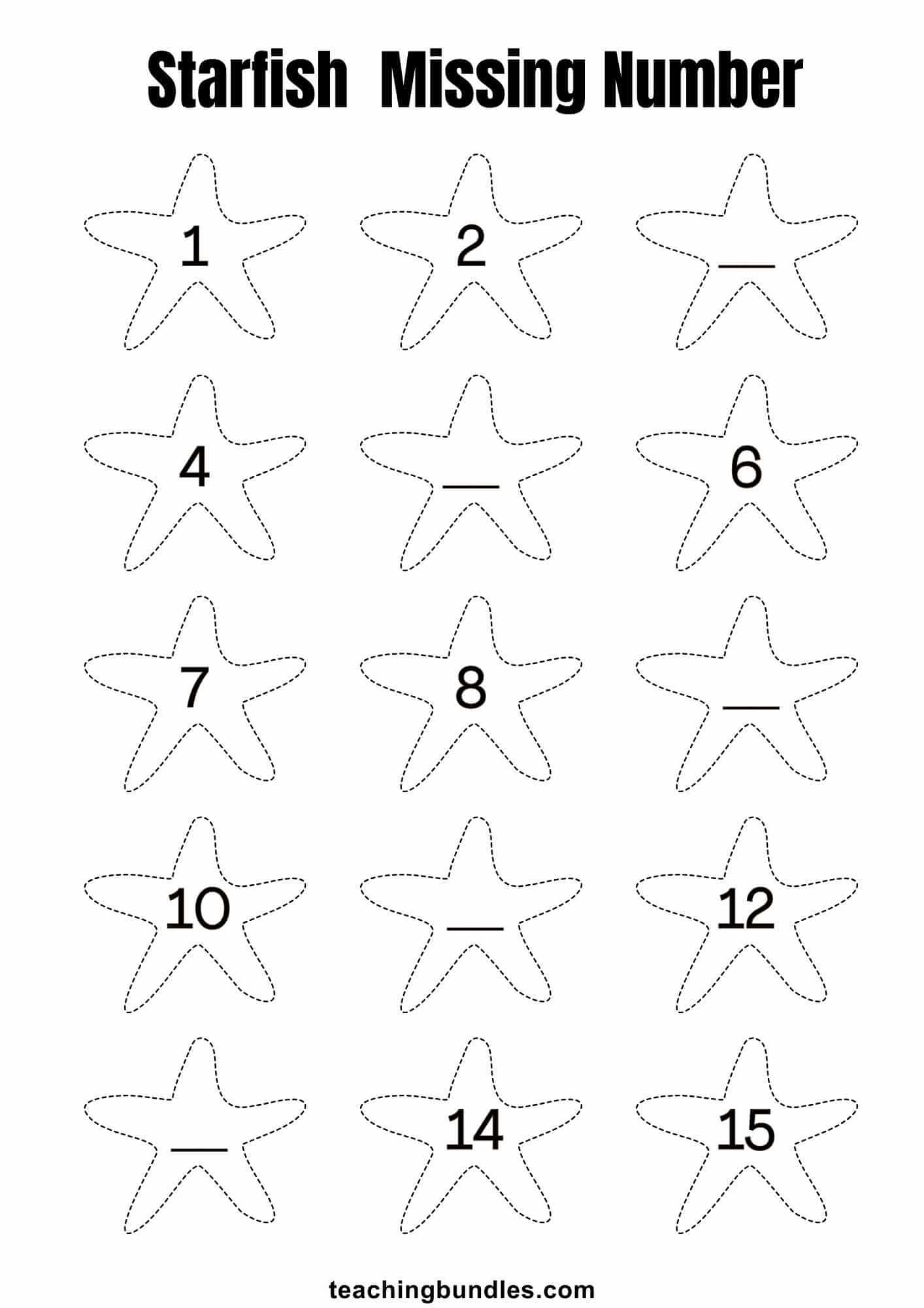 Starfish Activity Pages - Teachingbundles