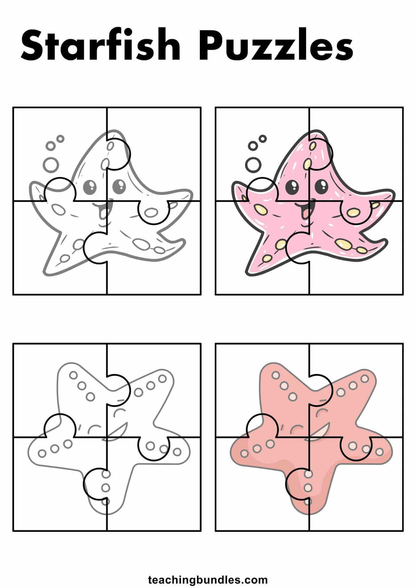 Starfish Activity Pages - Teachingbundles