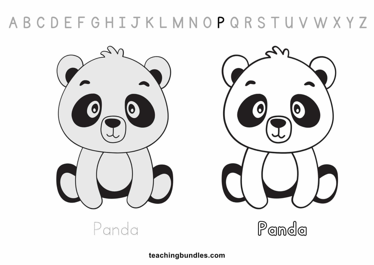 Alphabet Copy Coloring - Teachingbundles