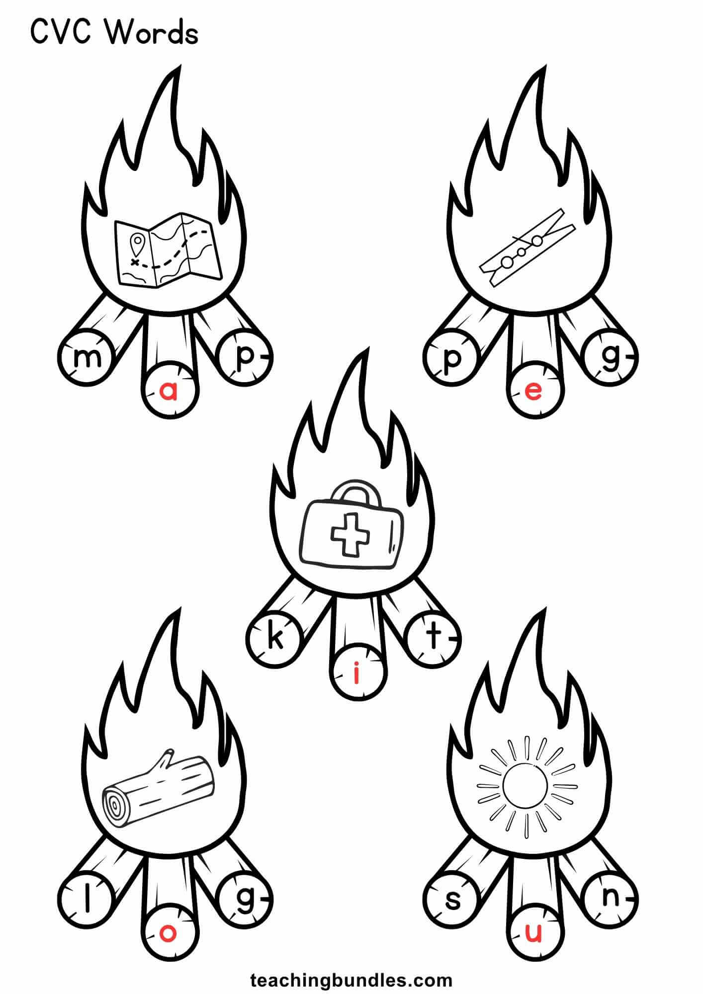 Camping Preschool Worksheet Bundle - Teachingbundles