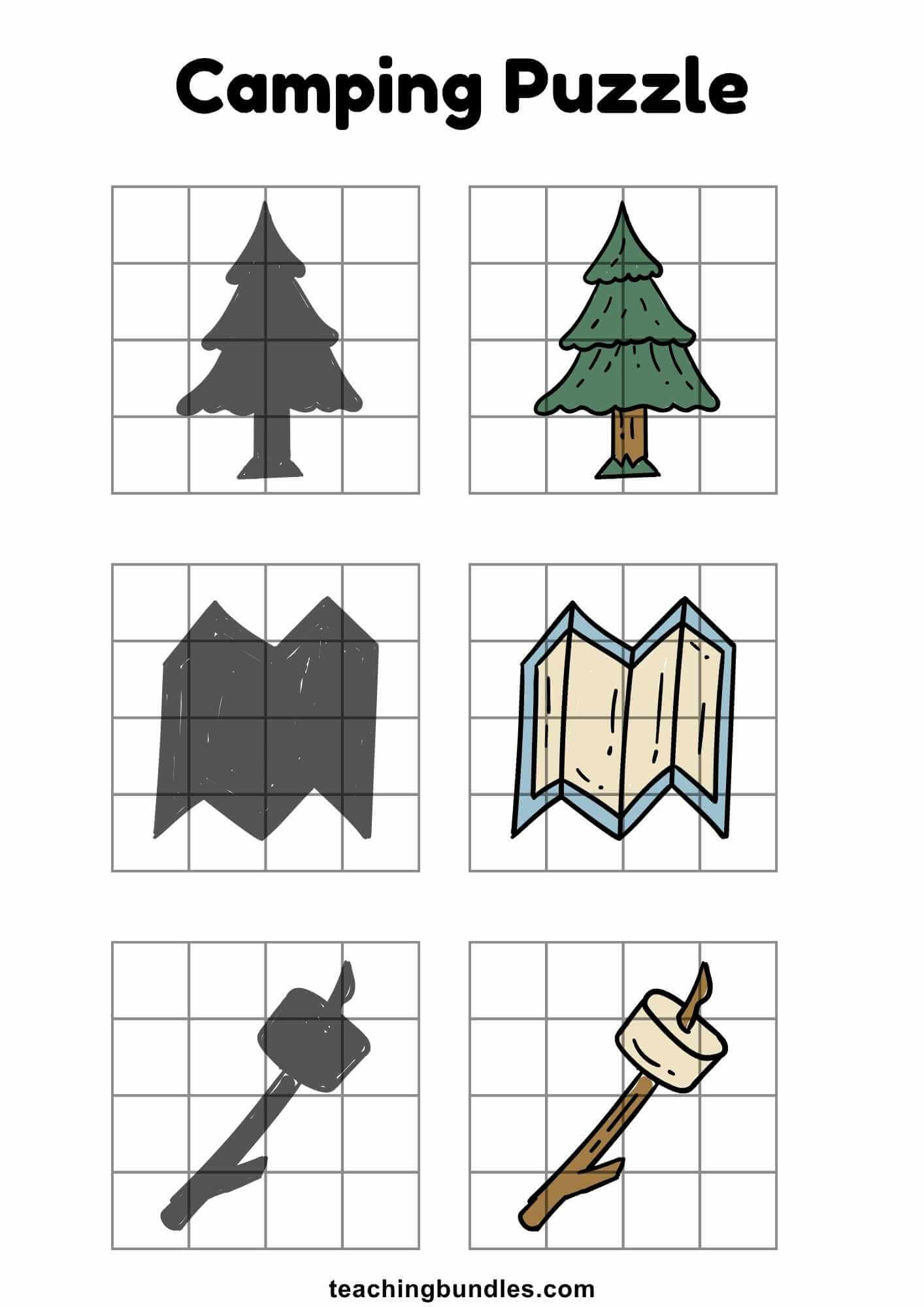 Camping Preschool Worksheet Bundle - Teachingbundles