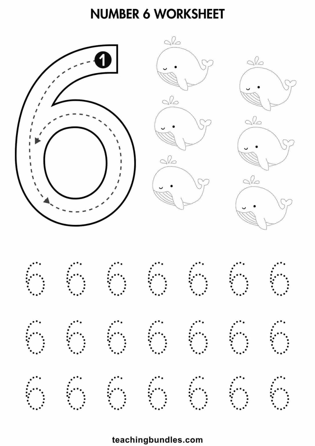 Number 6 Worksheets - Teachingbundles